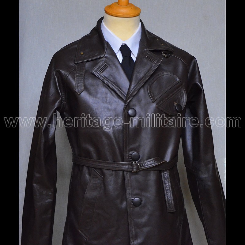 WWII French fighter pilot leather jacket