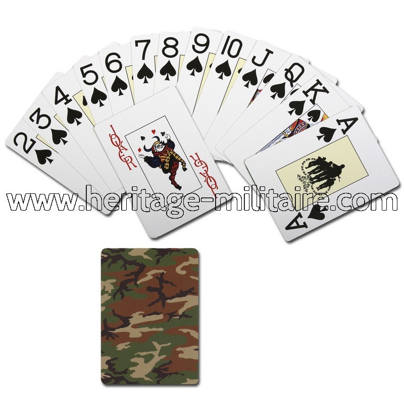 Playing cards set (52 cards) woodland
