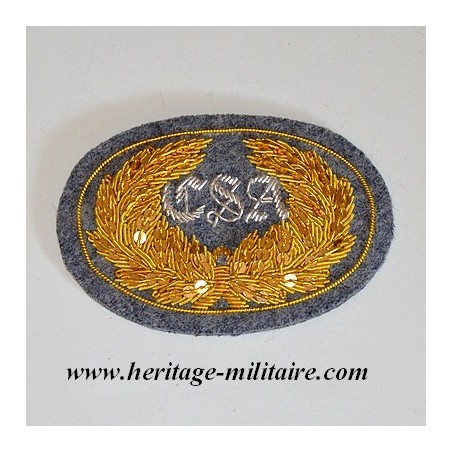CSA grey background embroidered officer badge for képi