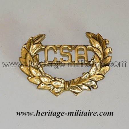 CSA Laurel metal badge civil war