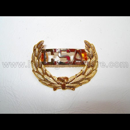 CSA Laurel metal badge civil war "pins"
