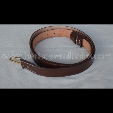 Leather gun belt "Enfield" DARK BROWN