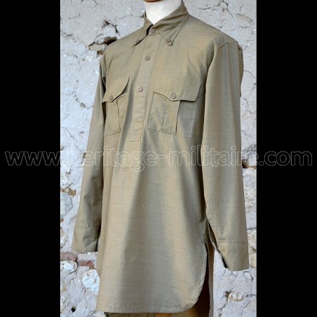 WWII French infantry khaki military shirt mod 1935