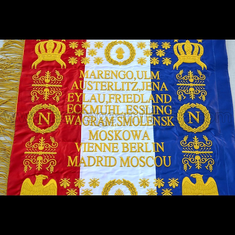 Flag 1st Regiment of grenadiers of the embroidered French guard 1812 ...
