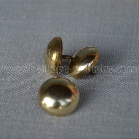 Button half spherical 20mm brass