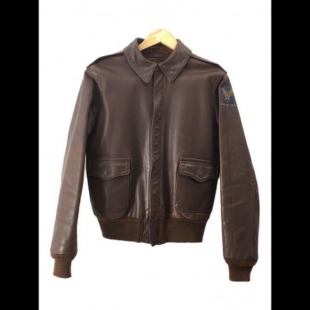 Leather jacket pilot USAAF WWII A2