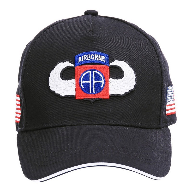Baseball cap 82st Airborne WWII 3D black