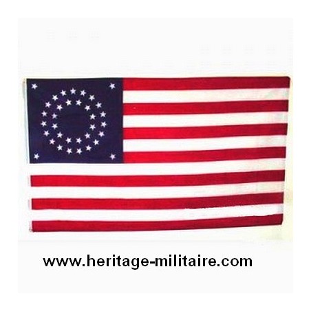 Union flag round 34 stars "1861 - 1863"