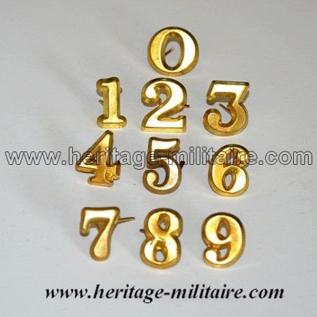 Metal insignia number