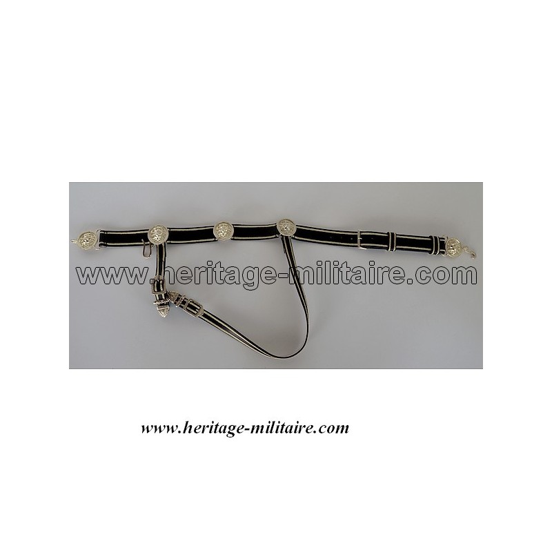 Saber belt type officer with braid