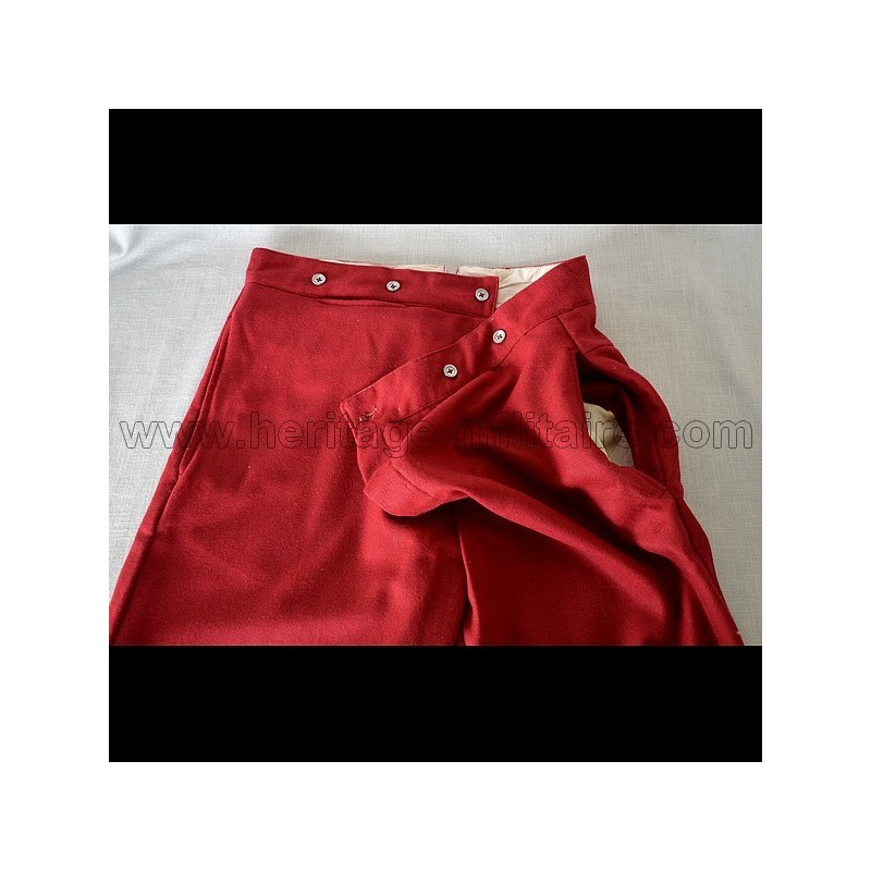 Red "Garance" pants Infantry French