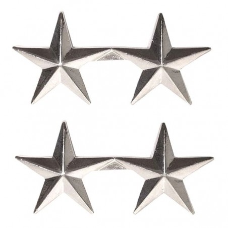 Rank Officer Badge GÉNÉRAL 2 STARS US WWII (pair)